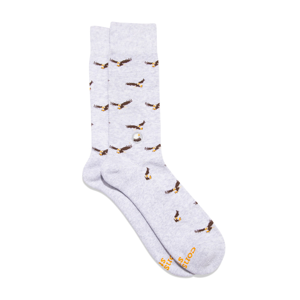 Socks that Protect Bald Eagles | Charity Socks | Conscious Step